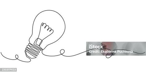 하나의 연속된 선 그리기에 있는 전구 브레인 스토밍 및 교육 기호 혁신 창조적 인 개념 간단한 선형 스타일 낙서 선형 그림 벡터 0명에 대한 스톡 벡터 아트 및 기타 이미지