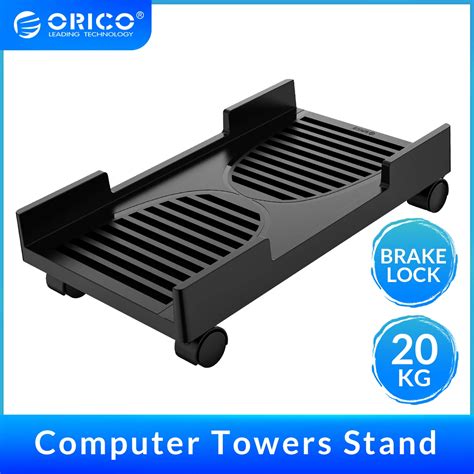 Orico 모바일 컴퓨터 타워 스탠드 Cpu 롤링 홀더 데스크탑 브래킷 컴퓨터 케이스 Pc 게임용 잠금 캐스터 휠 포함