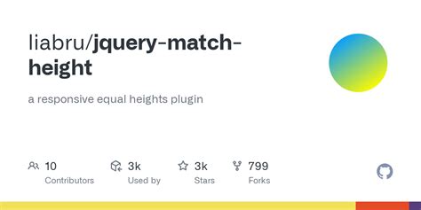Github Liabrujquery Match Height A Responsive Equal Heights Plugin