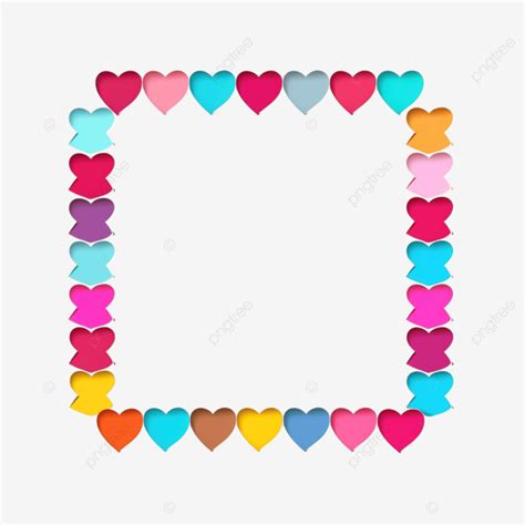 다채로운 발렌타인 사각형 테두리 발렌타인 초콜릿 발렌타인 선물 사랑 리본 Png 일러스트 및 이미지 에 대한 무료 다운로드 Pngtree