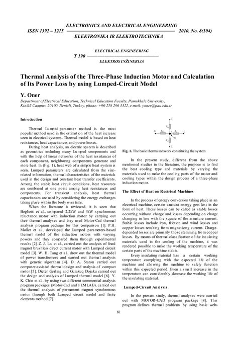 PDF Thermal Analysis Of The Three Phase Induction Motor And