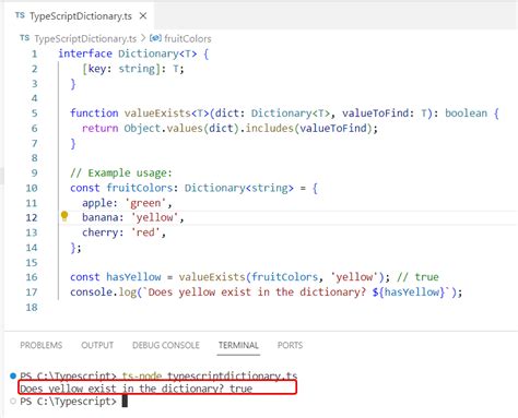 How To Check If Value Exists In Dictionary In Typescript
