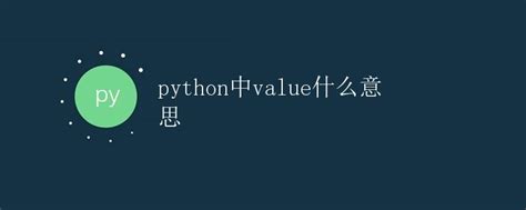 python中value的意思 极客教程