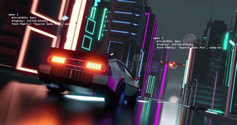 image of digital interface with data processing over car driving stock