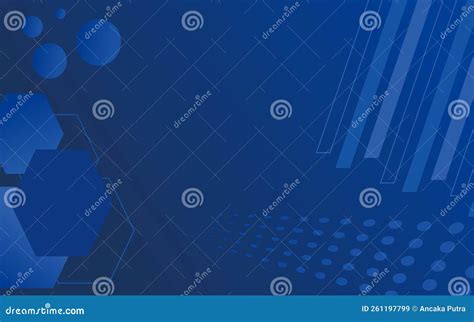 Dark Blue Background With Abstract Square Shapes And Beautiful