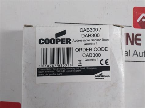 Cooper Honeywell Cab300 Intelligent Addressable Standard Base Aeliya Marine