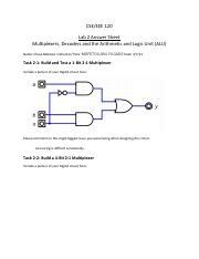 Lab Template Pdf CSE EEE Lab Answer Sheet Multiplexers Decoders And The Arithmetic And