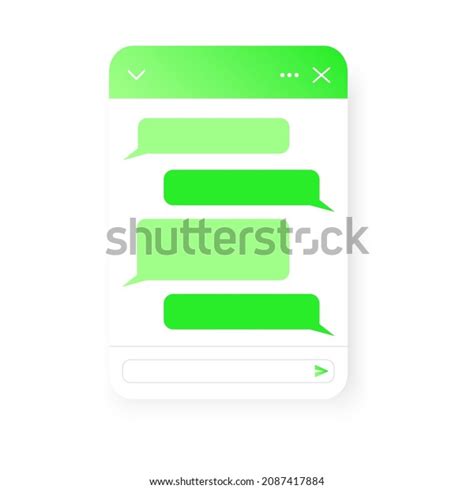 Chat Bot Screen Template Life Chat Stock Vector Royalty Free 2087417884 Shutterstock