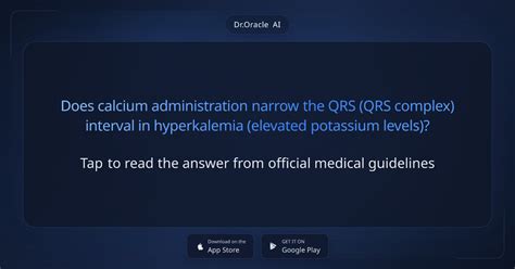 Does Calcium Administration Narrow The Qrs Qrs Complex Interval In Hyperkalemia Elevated
