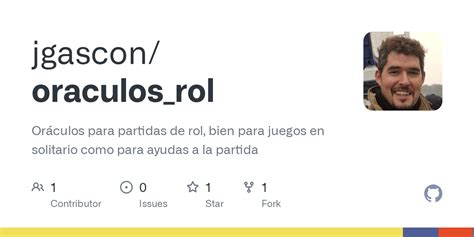 GitHub jgascon oraculos rol Oráculos para partidas de rol bien para juegos en solitario como