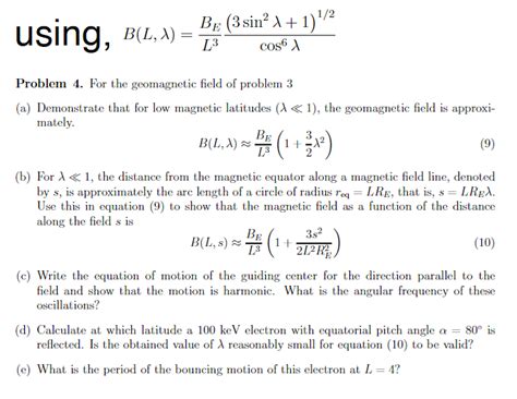 Solved USIดO B L λ L BEcos λ sin λ Problem For Chegg com