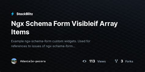 Ngx Schema Form Visibleif Array Items Stackblitz
