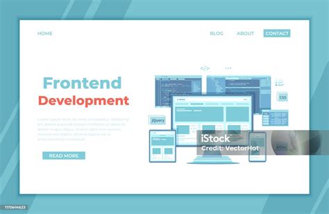 Vetores De Desenvolvimento Frontend Criação De Um Layout De Site