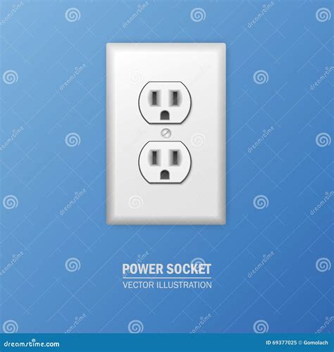 Vector Power Socket Stock Vector Illustration Of Element