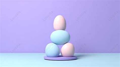 3d 벡터 렌더링 배경의 생생한 파스텔 블루와 보라색 부활절 달걀 연단 연단 배경 제품 디스플레이 배경 부활절 배경 이미지 Hd 연단 제품 디스플레이 부활절 배경