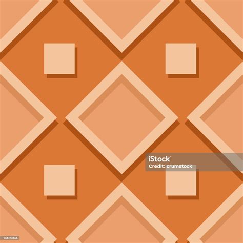 사각형 요소와 완벽 한 기하학적 배경입니다 오렌지 3d 패턴 0명에 대한 스톡 벡터 아트 및 기타 이미지 0명 3차원 형태 그림자 Istock