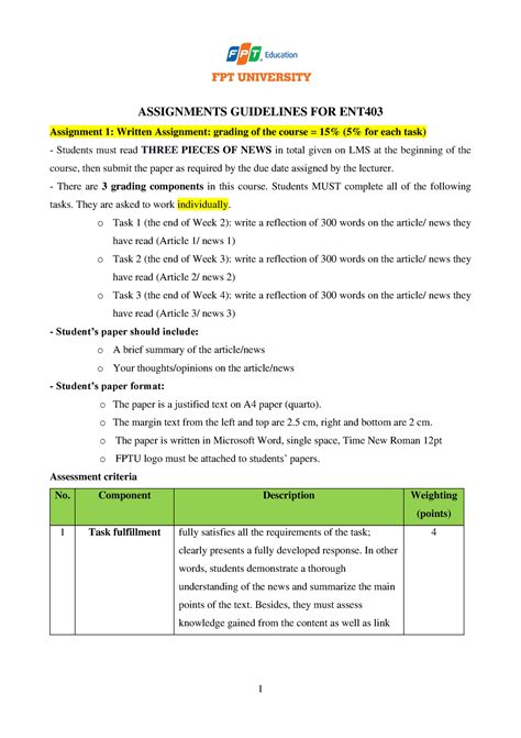 ent403 assignment sp23 assignments guidelines for ent assignment 1