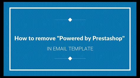 How To Remove Powered By Prestashop YouTube