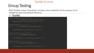 TestNG Vs Junit PPTX