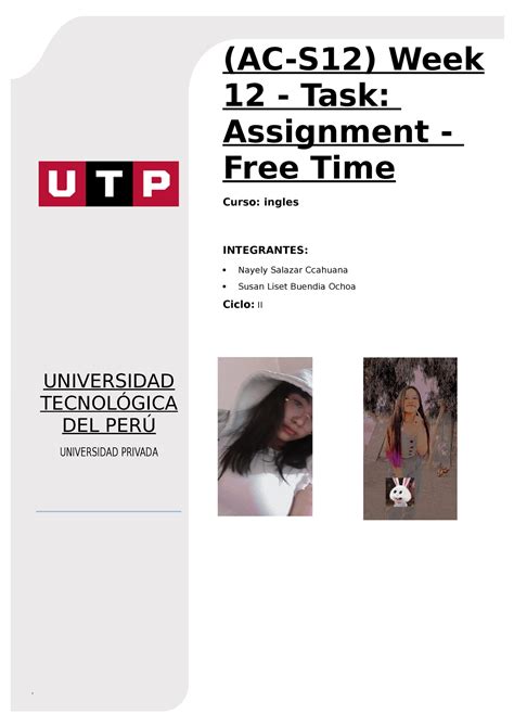 week 12 task assignment free time ac s12 week 12 task assignment