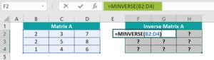 Inverse Matrix In Excel Formula Example How To Invert Matrix