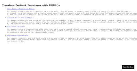 Threejstransformfeedbackcompute Codesandbox
