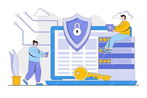 Premium Vector Cyber Security Vector Illustration Concept With