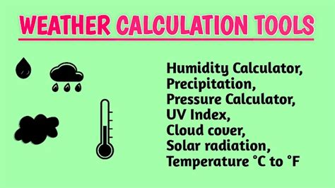 Weather Calculation Tools BhugolEarth