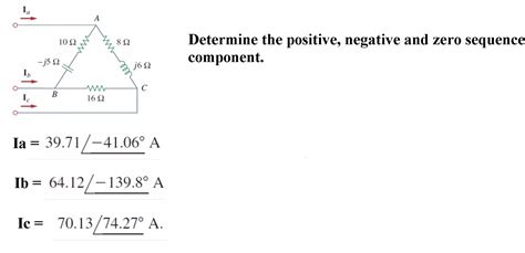Solved Determine The Positive Negative And Zero Sequence Chegg Com