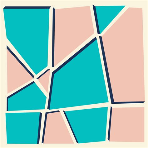 Colored Geometric Mosaic Background Abstract Blue And Pink Figure For Decorative Design Trendy