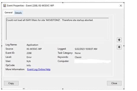 The Moveit Transfer Application Will Not Start Up Only Web Database And Scheduler Starts