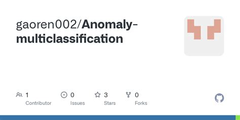 Github Gaoren002anomaly Multiclassification