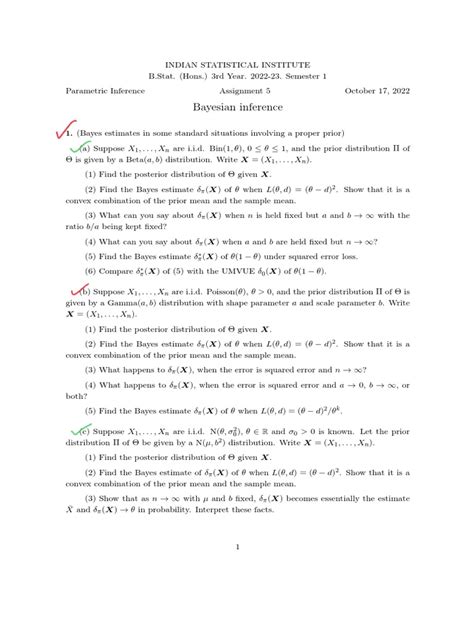 assignment 5 stat inf b3 2022 2023 pdf download free pdf bayesian