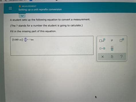 solved measurement setting up a unit reprefix conversion a