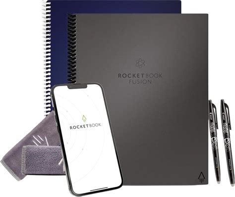 Rocketbook Smart Reusable Notebook Fusion Plus Executive Size Spiral Notebook