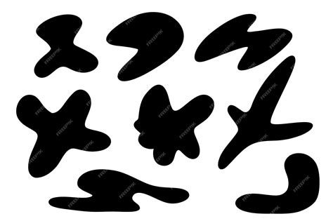 premium vector organic spot organic abstract random irregular shapes