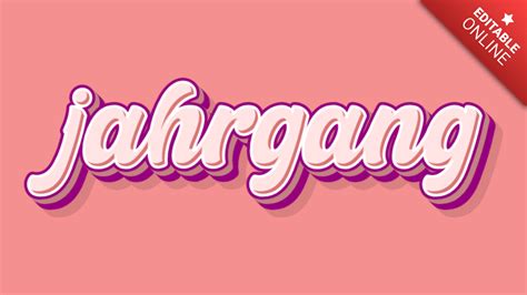Jahrgang | Milky Retro | Text Effect Generator