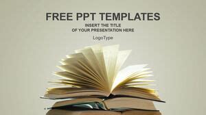 Open Old Books PowerPoint Templates PowerPoint Templates Free Download