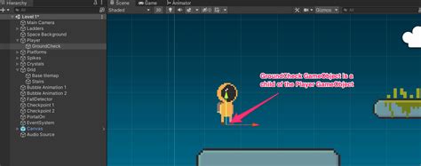 making the player jump with ground check — codemahal