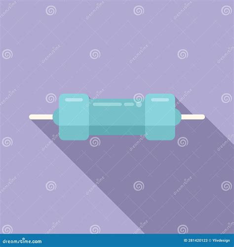 Electric Resistor Icon Flat Vector Capacitor Chip Stock Illustration Illustration Of