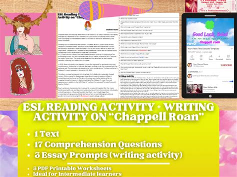 Esl Reading Comprehension Writing Activity Chappell Roan By Teach Simple