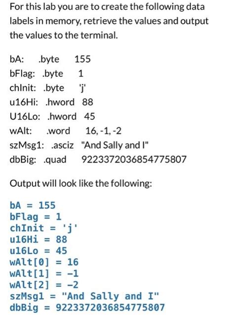 Solved For This Lab You Are To Create The Following Data