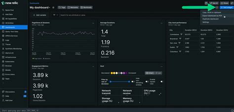 import export and add dashboards and charts new relic documentation