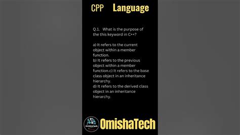 What Is This Keyword In C Programmingshorts Viral Omishatech