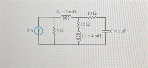 Solved For The Circuit Below Determine All Inductor