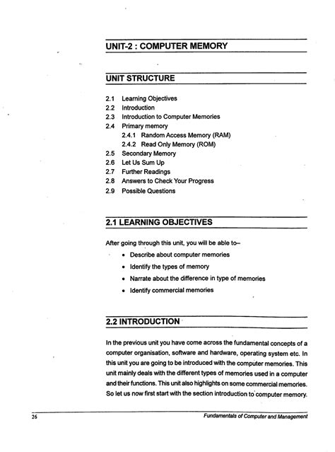 unit mainly deals with the different types of memories used in a