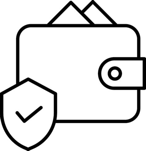 Premium Vector Wallet Outline Vector Illustration Icon