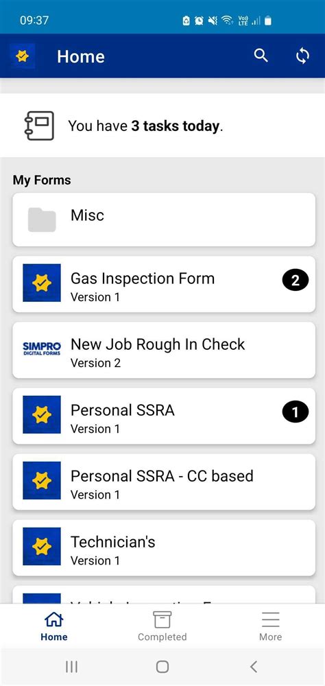 Simpro Digital Forms Mobile App Simpro