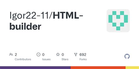 Github Igor22 11html Builder