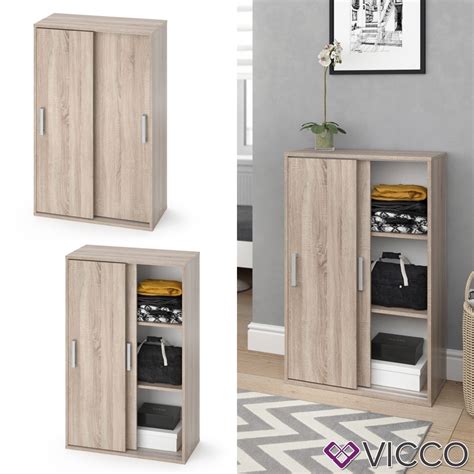 Мини шкаф купе Vicco Falk 109х68, сонома – низкие цены, кредит, оплата ...